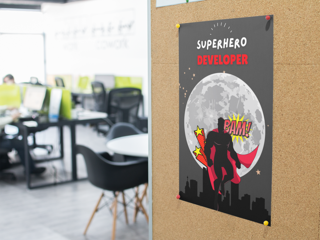 Superhero Developer - Programmer / Software Engineer / DevOps / Poster – ByteVibe